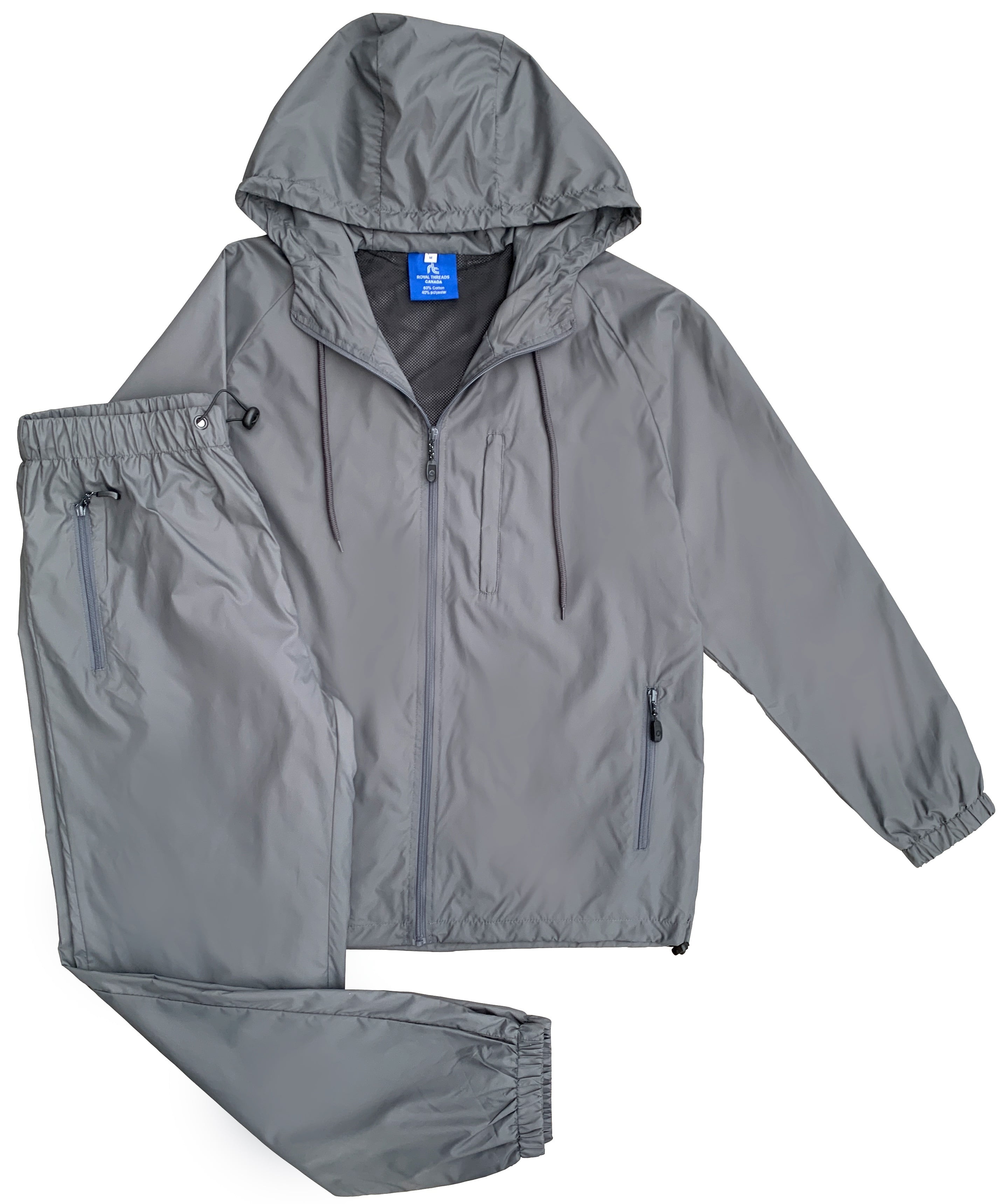 Men’s 2-Piece light weight Windbreaker Suit Jogger Sauna GYM Set with ...