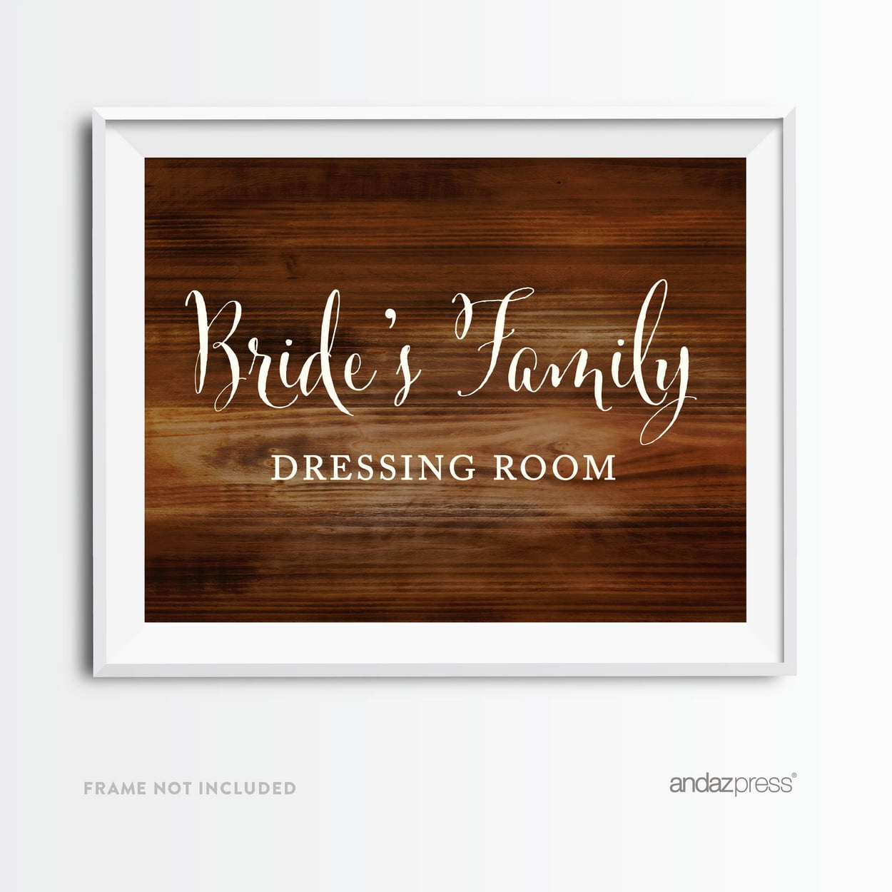 Family Dressing Rooms Brown Rustic Wood Wedding Party Signs, 2-Pack ...