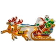 Northlight Indoor Lighted Santa and Reindeer Christmas Window ...