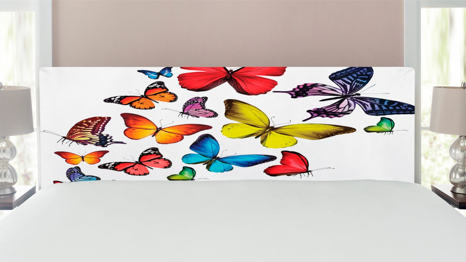 Butterflies Headboard, Many Different Butterflies Romance Togetherness ...
