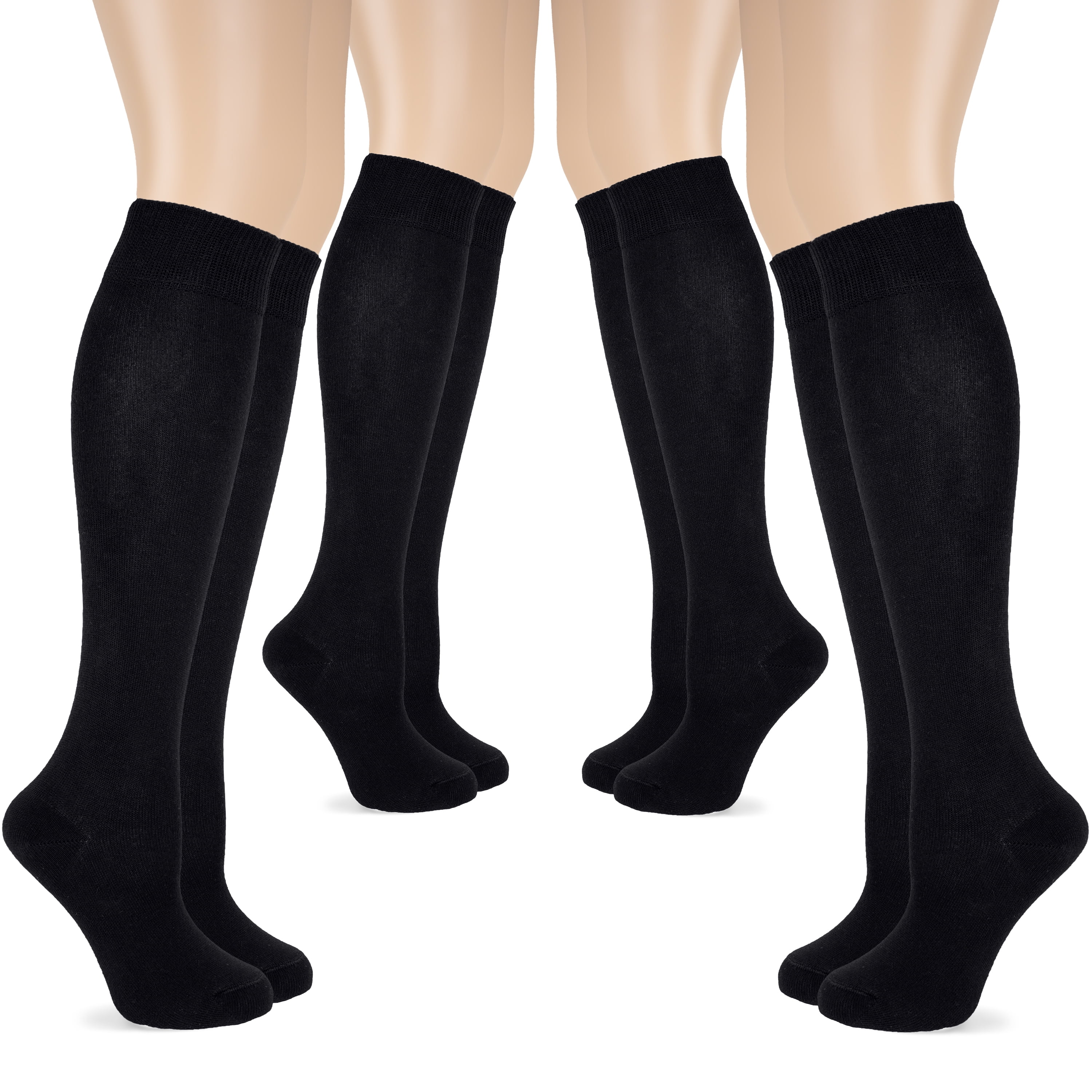 HUGH UGOLI Women Cotton Knee High Socks, Long Dress School Uniform ...