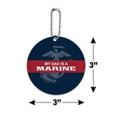 My Dad is a Marine USMC Officially Licensed Round Luggage ID Tag Card ...