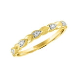 14kt Yellow Gold Plated Diamond Accent Stackable Heart Ring - Walmart.com