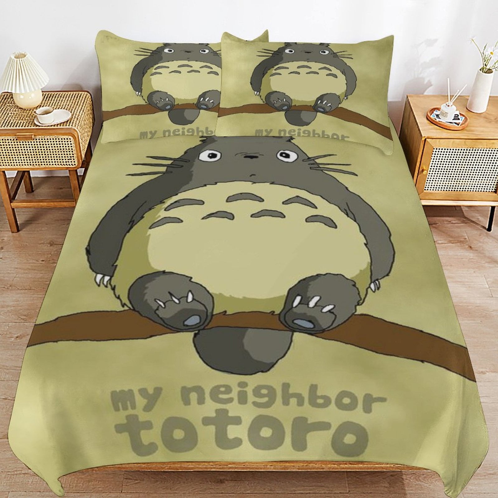 bedding set CA33 My Neighbor Totoro Bed Duvet Cover Microfiber Bedding ...