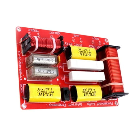 Premium 3 Way Crossover Frequency Divider 250W Compnt Clear | Walmart ...