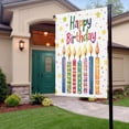 Birthday Celebration Garden Flag 12x18 Inch Colorful Candles Double ...