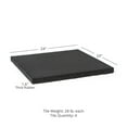 Titan Fitness 4 Pack Rubber Lifting Tiles, 24" x 24" Shock-Absorbing ...