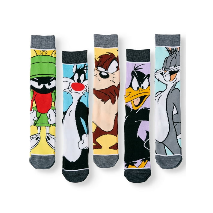 Men's Looney Tunes 5-Pack Socks - Walmart.com