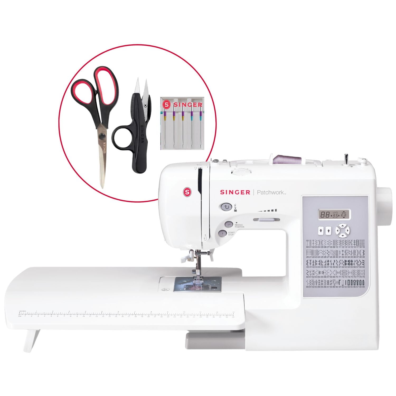 SINGER® Patchwork™ 7285Q Sewing and Quilting Machine Bundle, All ...