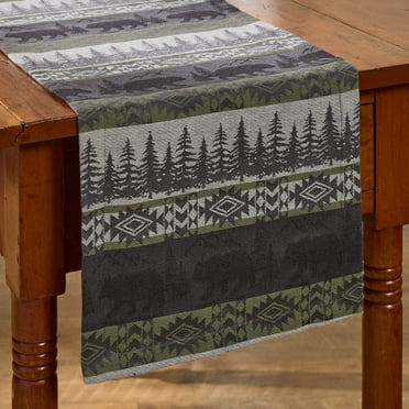 Park Designs Rustic Kitchen Tweed Table Runner, Expresso, 36'' L ...