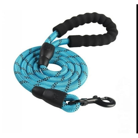 5 Ft Nylon Rope Dog Leash Padded Handle Premium Reflective Durable ...