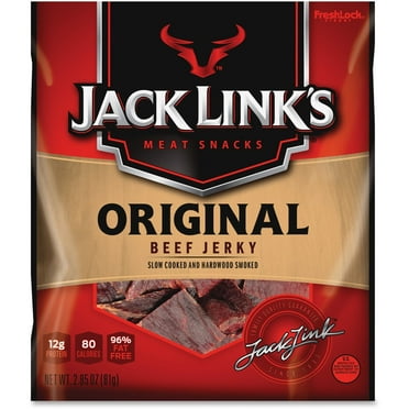 Jack Link's Original Beef Jerky Snack Packs, 100% Beef, .625oz, 5 Count Box - Walmart.com