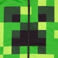 Minecraft Boys Creeper Zip-Up Hooded Varsity Jacket for Kids and ...