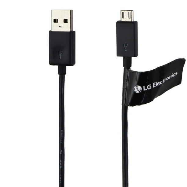 LG USB Data Cable (Micro-USB) to USB Charging/Transfer Cable - Black ...