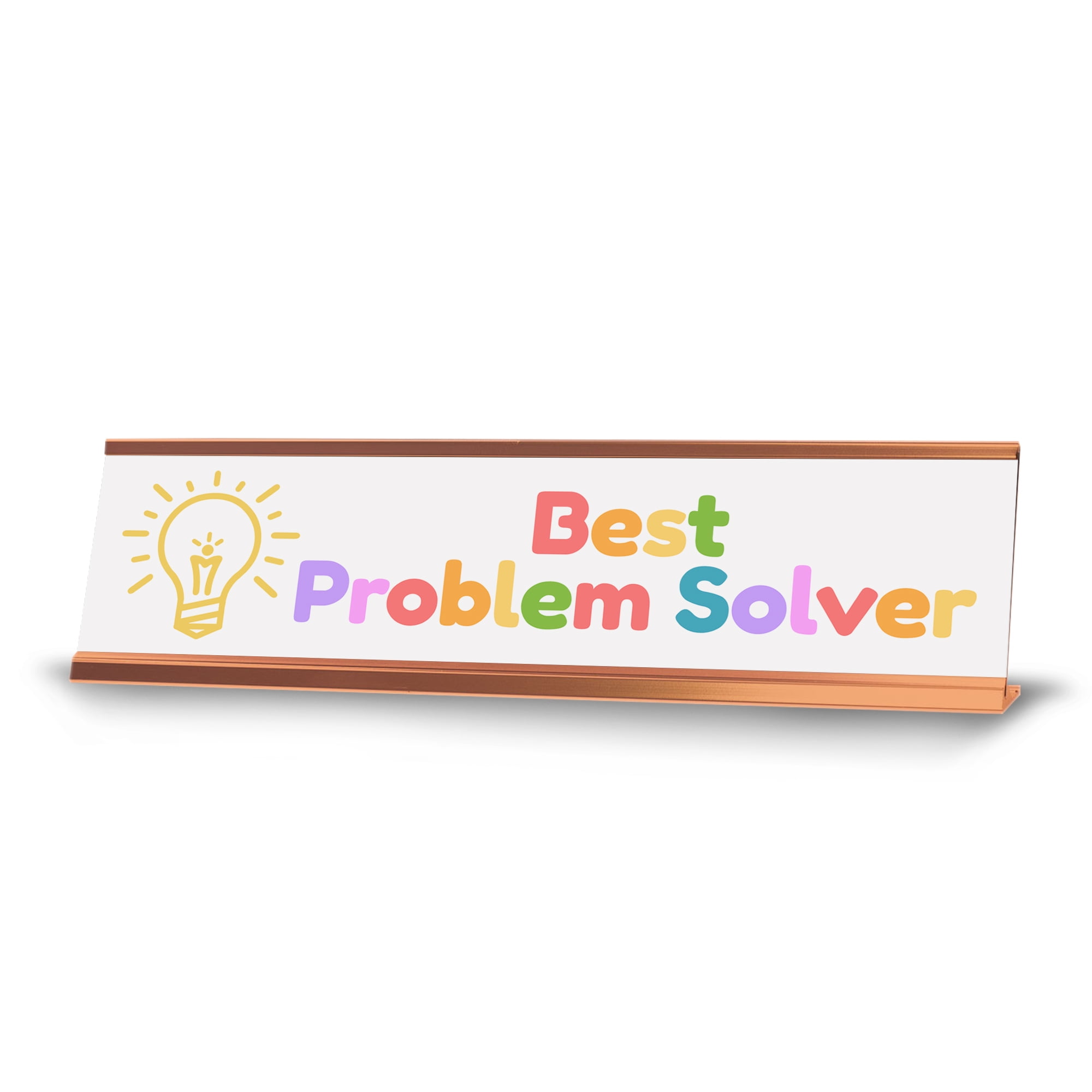 Signs ByLITA Best Problem Solver Award, Gold Frame, Desk Sign (2x8 ...