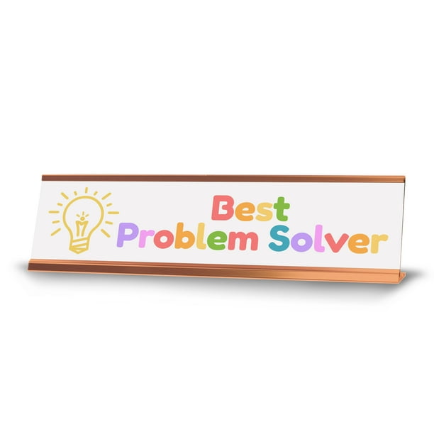 Signs ByLITA Best Problem Solver Award, Gold Frame, Desk Sign (2x8 ...