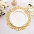 Efavormart 6 Pack Metallic Gold Laser Cut Cardboard Placemats with ...