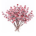24 Pieces Artificial Holly Berry Stems 9" Christmas Berry Picks Sprays ...