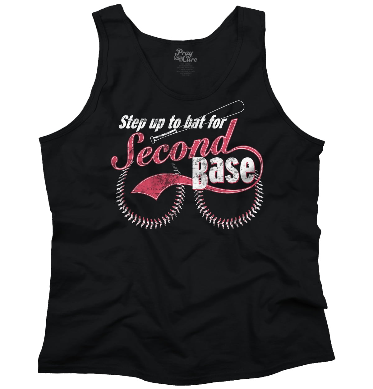 Breast Cancer Awareness Second Base Boobs Humor Tank Top T-Shirt by ...