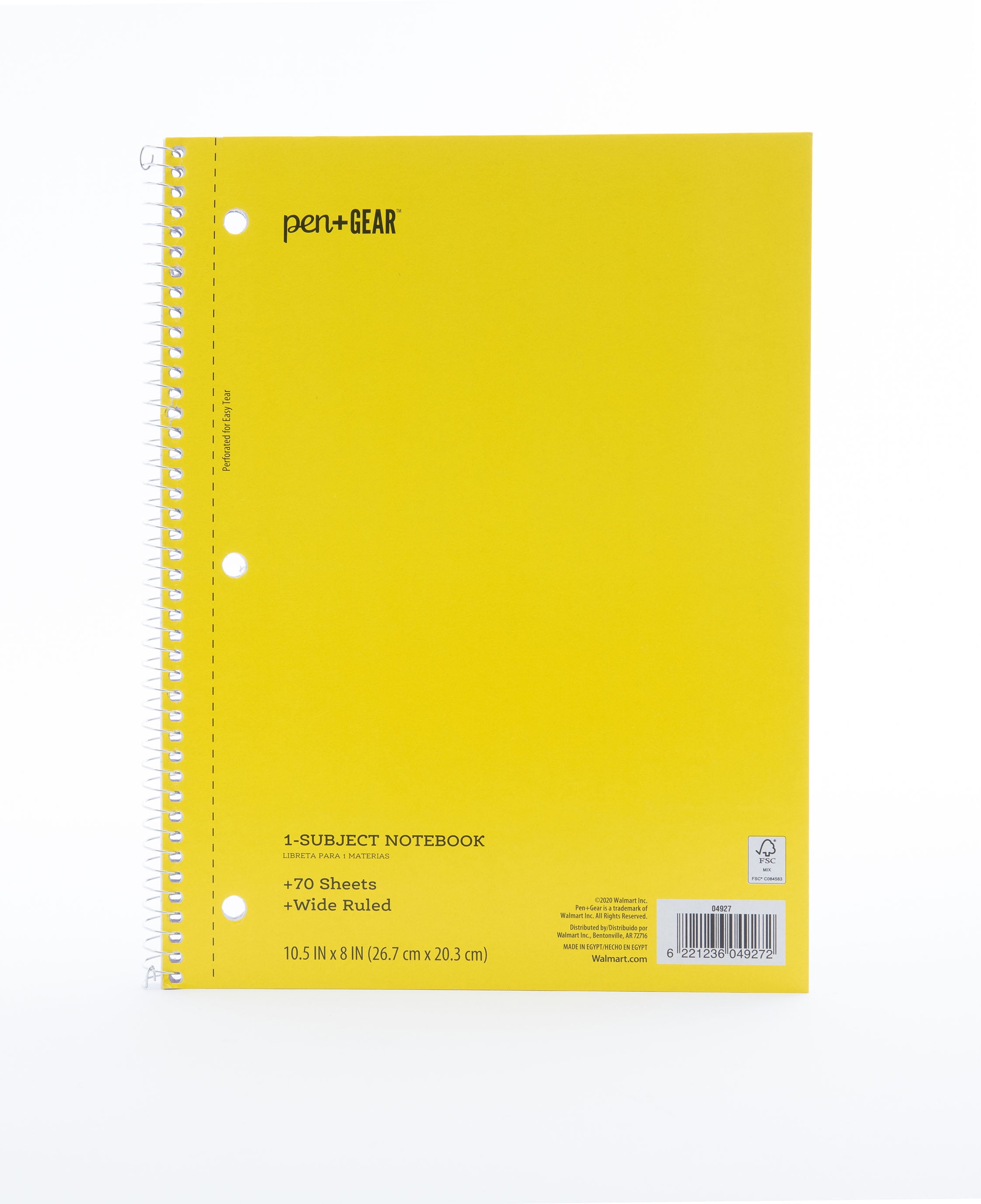 Pen Gear 1 Subject Notebook Wide Ruled Yellow 70 Sheets Walmart pen-gear-1-subject-notebook-wide-ruled-yellow-70-sheets-walmart