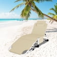 ABORON 3 IN1 Tanning Chair, Adjustable 5-Position Folding Beach Lounger ...