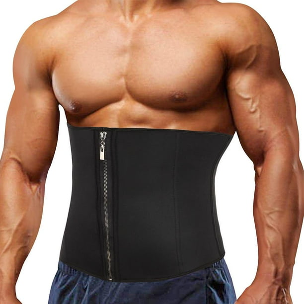 Latex Rubber Waist Trainer Belt For Men Weight Loss Fat Burning Body ...
