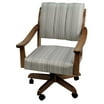 Swivel Solid Wood Office/Dining Chair on Wheels, Adjustable Height ...
