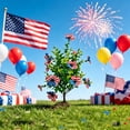 1Pc Artificial Flower Stake 4Th Of July Ground Plug Plastic For Garden ...