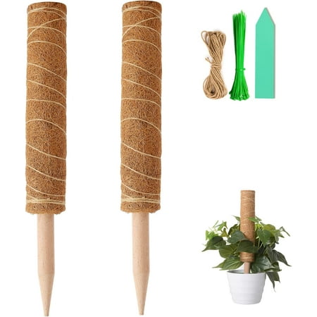 pieces 40 cm plant stick coconut moss stick, moss stick plant totem for ...