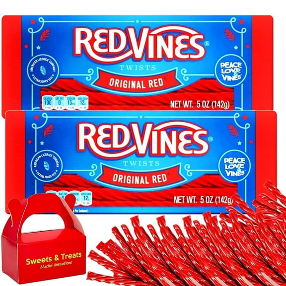 RED VINES Super Ropes, Individually Wrapped, Licorice Candy, 2 oz, 15 ...