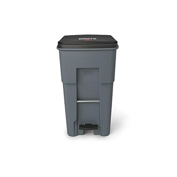 Rubbermaid Commercial 1971968 Brute Step-On Rollout Trash Can, 65 gal ...