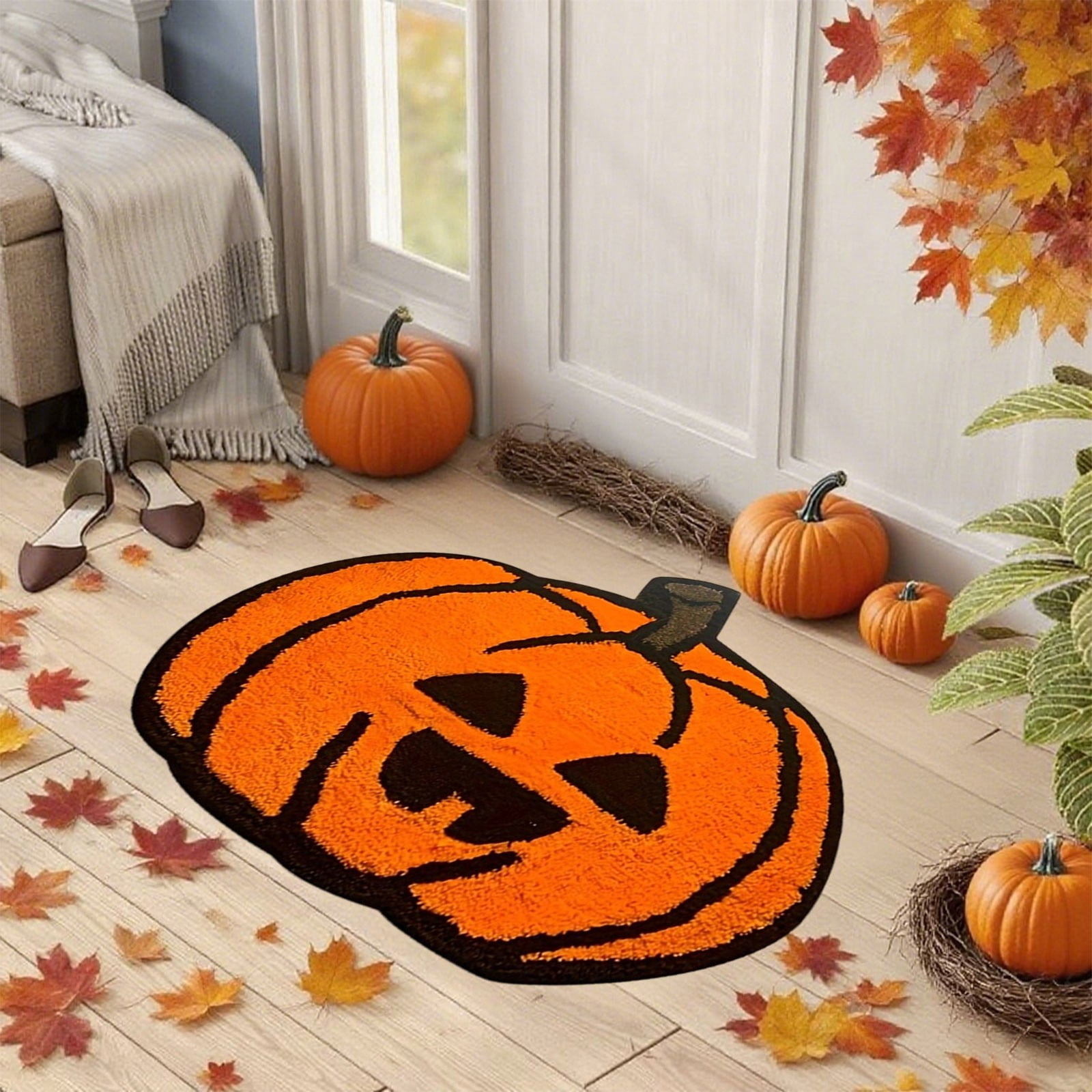 Click here for Yimwnyi Halloween Pumpkin Rugs  Pumpkin Shaped Flo... prices