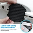 Car Door Handle Cup Scratch Protector, 4PCS 3D TPU Carbon Fiber Vehicle ...