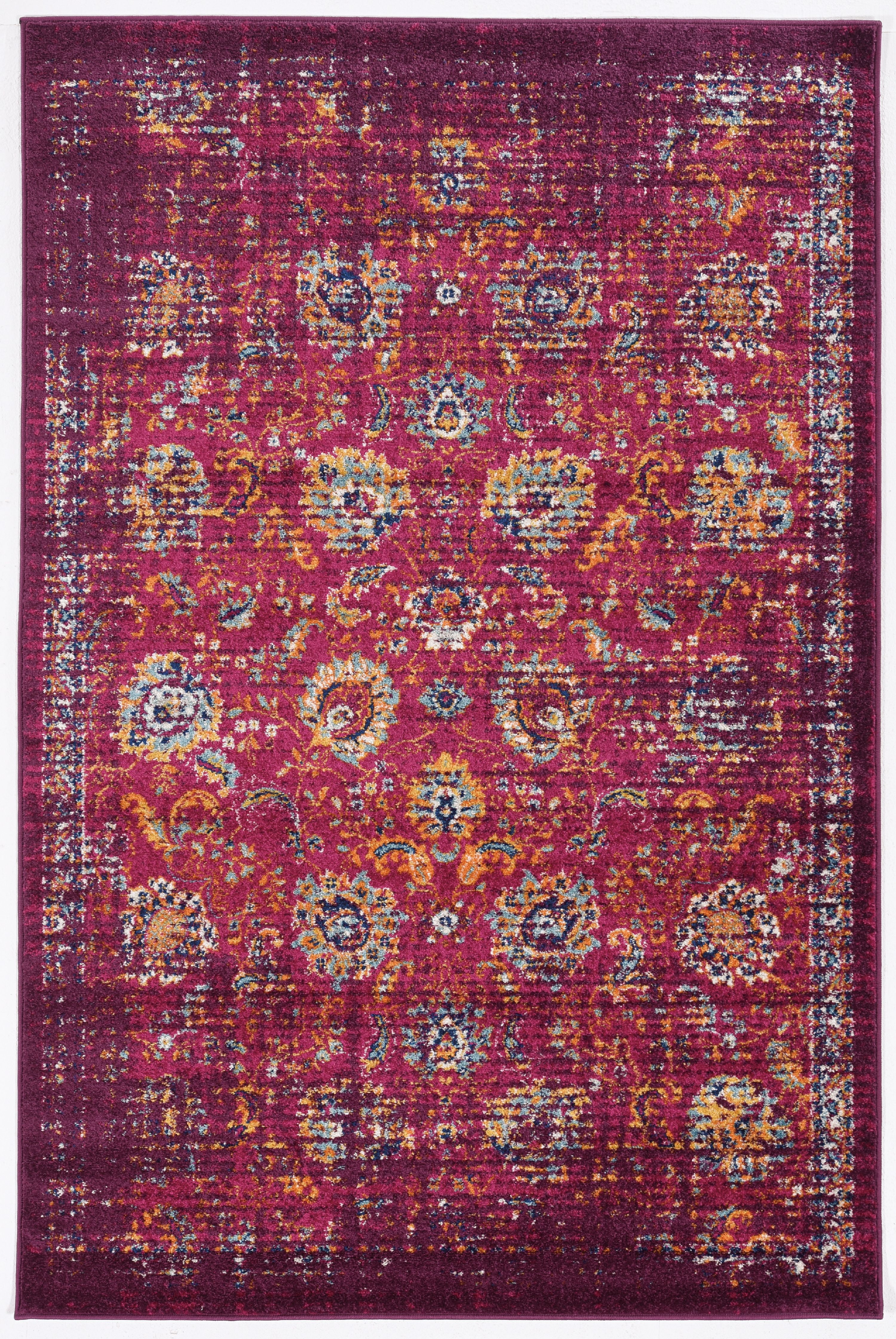 Shiraz Basin Teal/Raspberry Rug, Multiple Sizes - Walmart.com