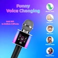 Wireless Karaoke Microphone Speaker with Stereo Sound & LED Lights ...