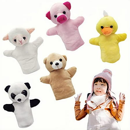 Yolococa Hand Puppets Animal Hand Party Toy for Kids, Soft Plush Puppet ...