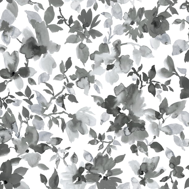 Watercolor Floral Peel and Stick Wallpaper - Walmart.com