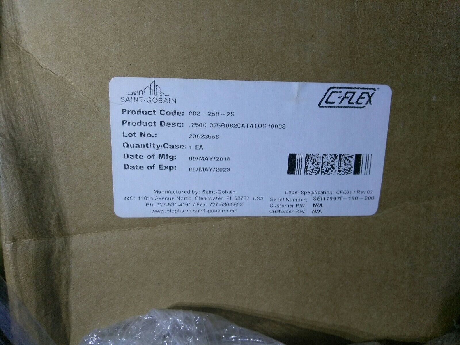 NEW C-Flex Tubing, Formulation 082, Saint Gobain Performance - Walmart.com