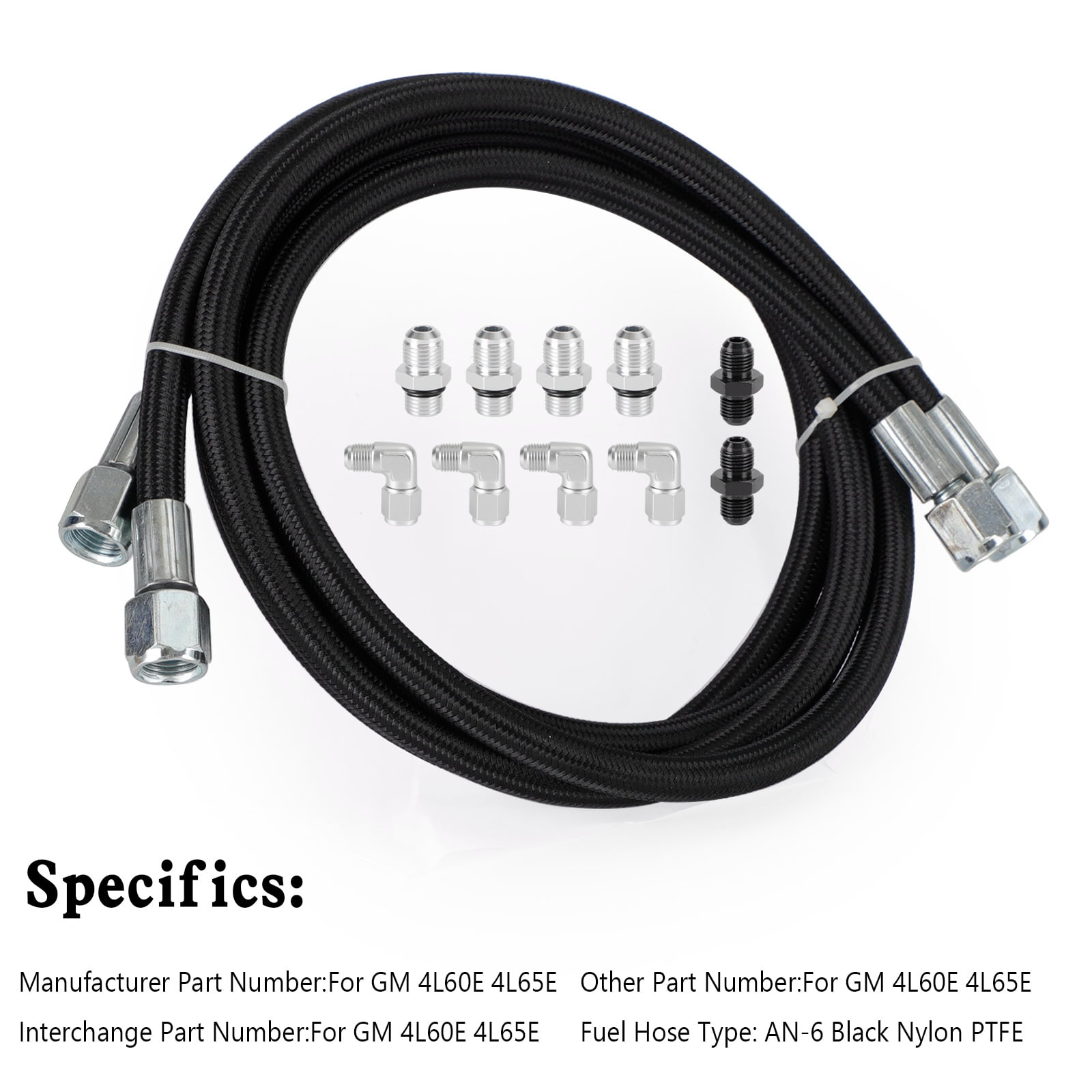 Automatic Transmission Cooler Lines Kit 6-AN Hose Line Kit For GM 4L60E ...