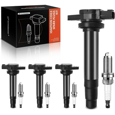 A-Premium Set of 4 Ignition Coil Pack and Iridium Spark Plugs ...