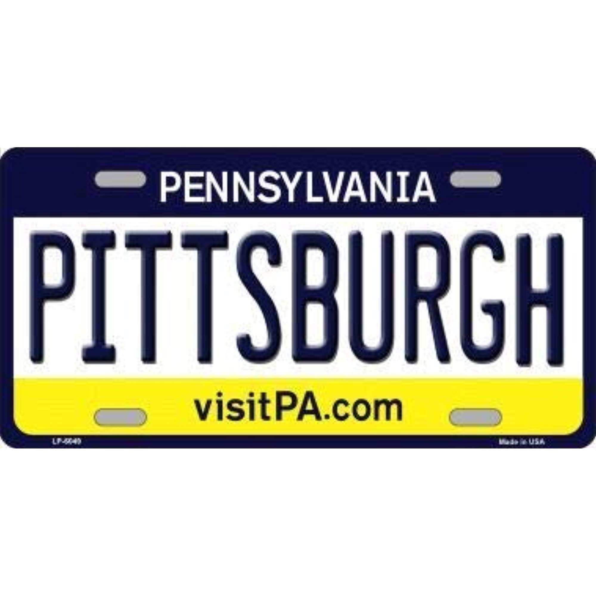 Steelers Pennsylvania State Background Novelty Metal License Plate Tag ...