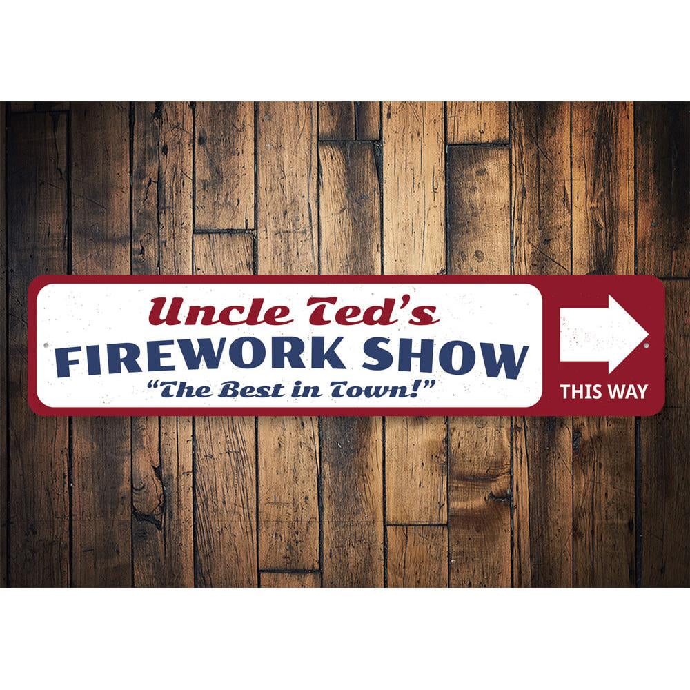 Firework Show Novelty Decor, Metal Wall Sign - 4x18 Inches - Walmart.com