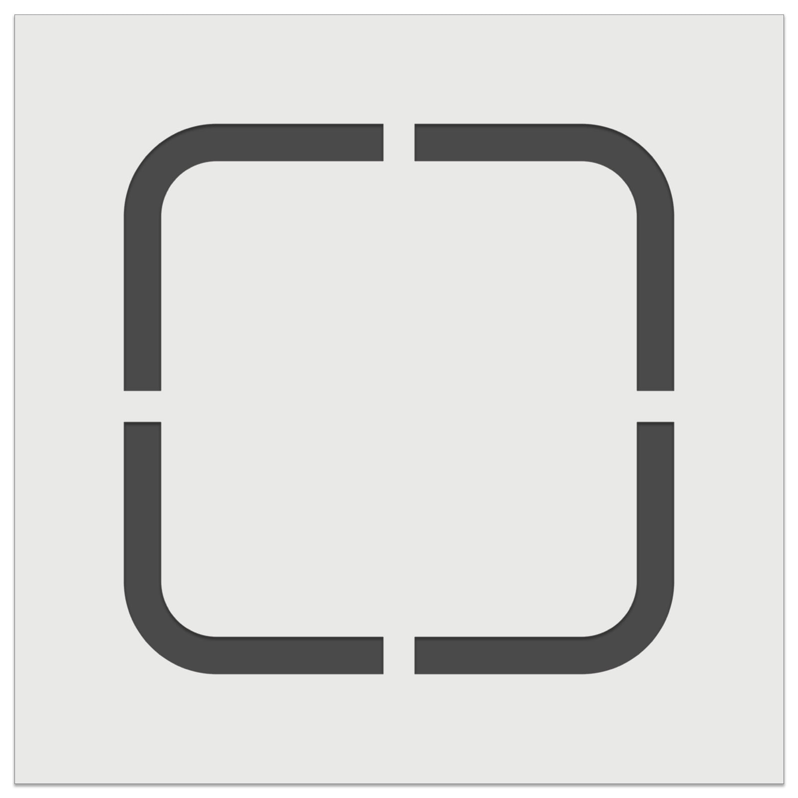 Square Rounded Corners Border Outline DIY Cookie Wall Craft Stencil - 5 ...