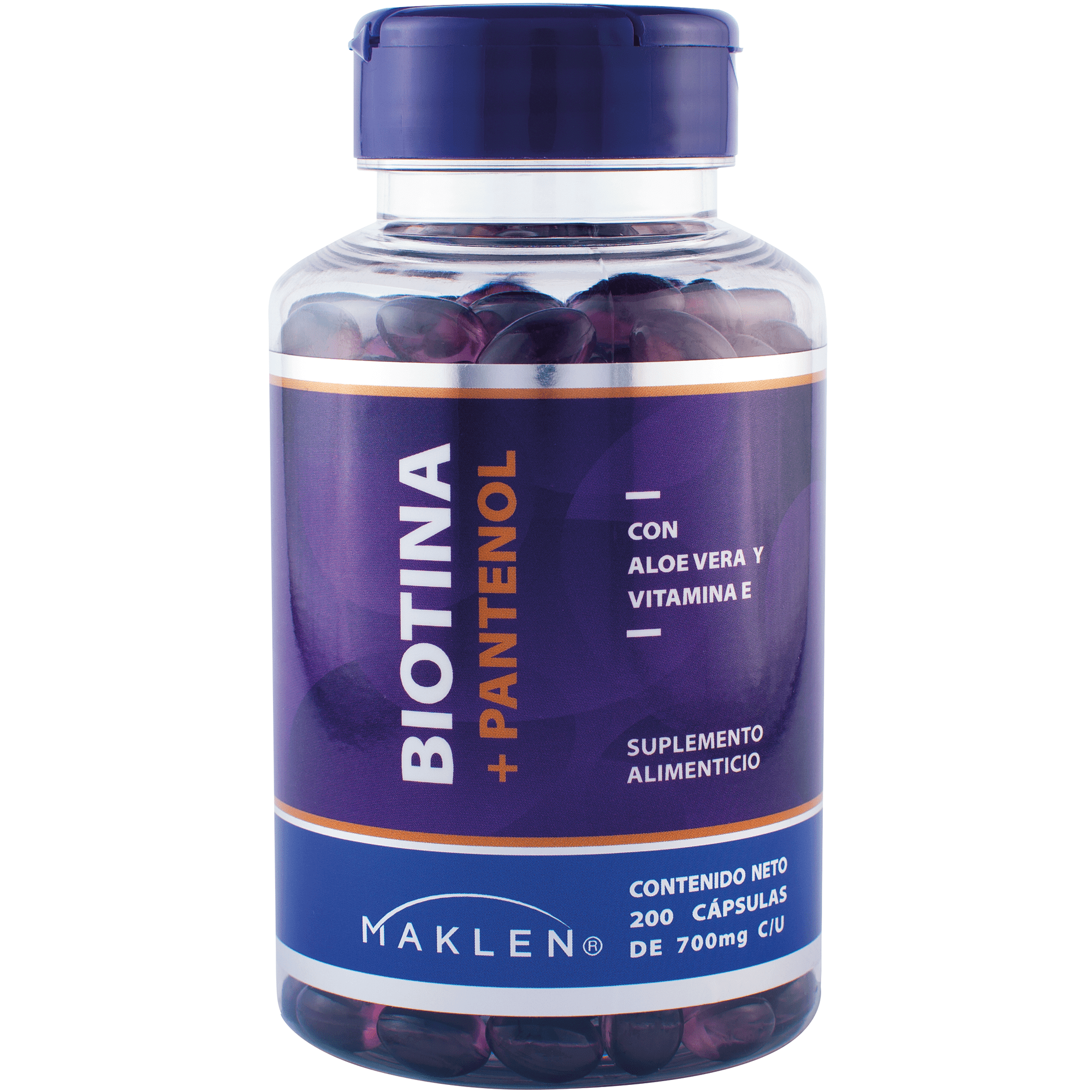 Biotina con Pantenol Vitamina E y Aloe Vera 200 Cápsulas Softgels 700mg ...