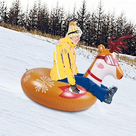 Snow Tubes for Sledding Heavy Duty 47 Inches Inflatable Snow Tube with ...