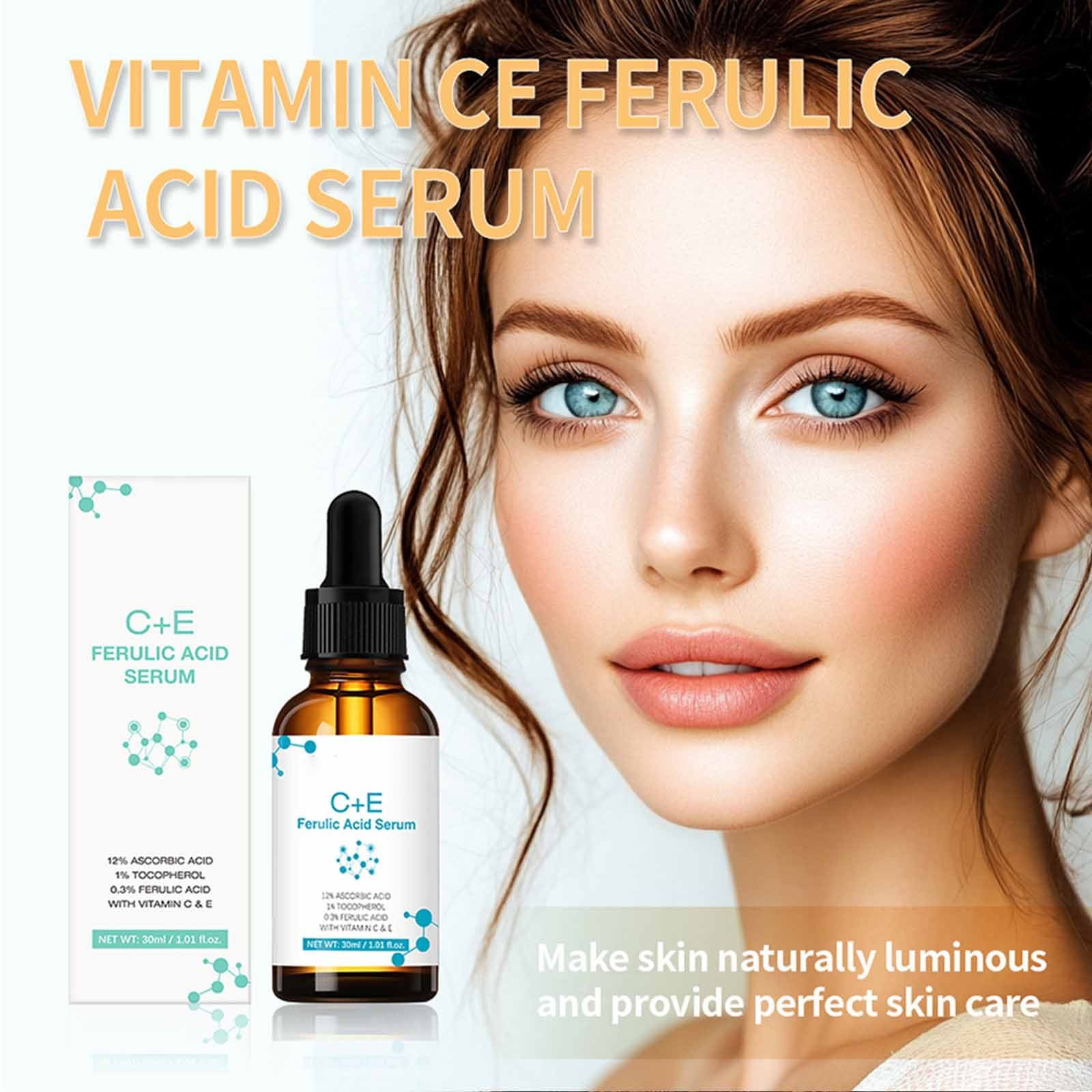 Suero facial con vitamina C y E | Crema hidratante iluminadora para un ...
