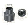 Uxcell 50x32mm PVC Reducer Pipe Fitting Straight Coupling Connector ...