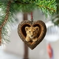 Christmas Heart Shape Tree Hole Pendant, 2D Acrylic Hanging Ornaments ...