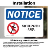 (2 Pack) Sterilization Area Sign - Walmart.com