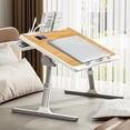 Adjustable Height Foldable Bed Laptop Table with Drawer and Card Slot ...